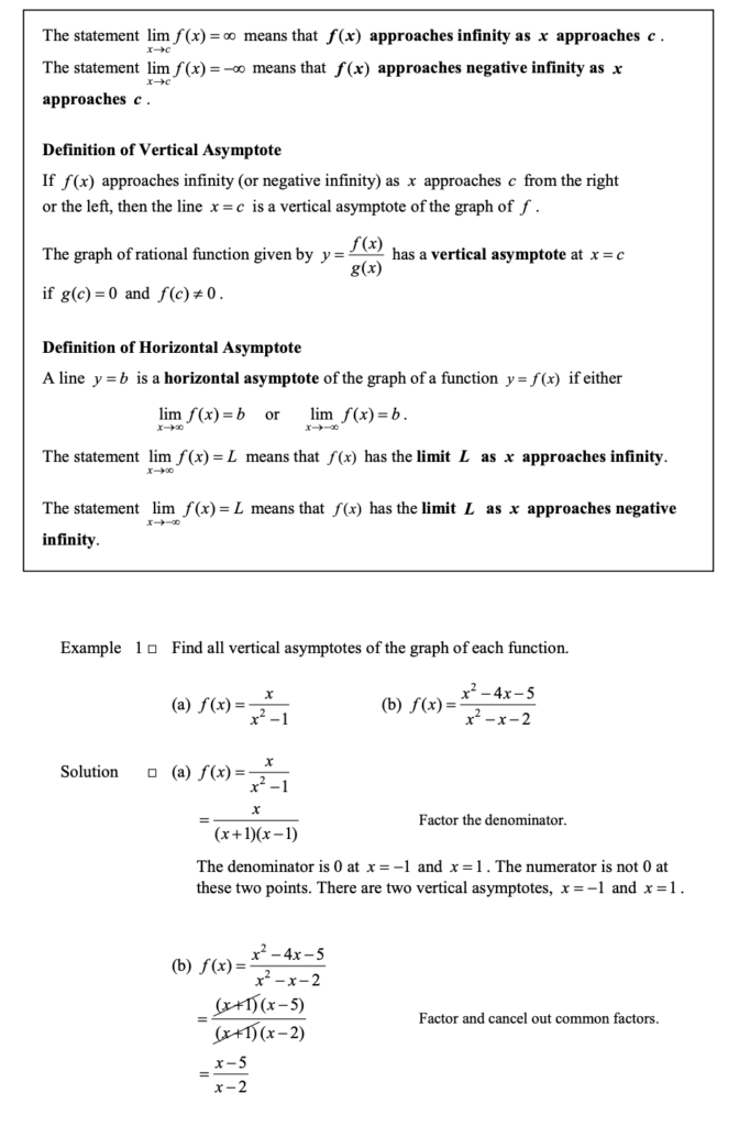 Limits and Asymptotes - Top Study Guide | RevisionTown
