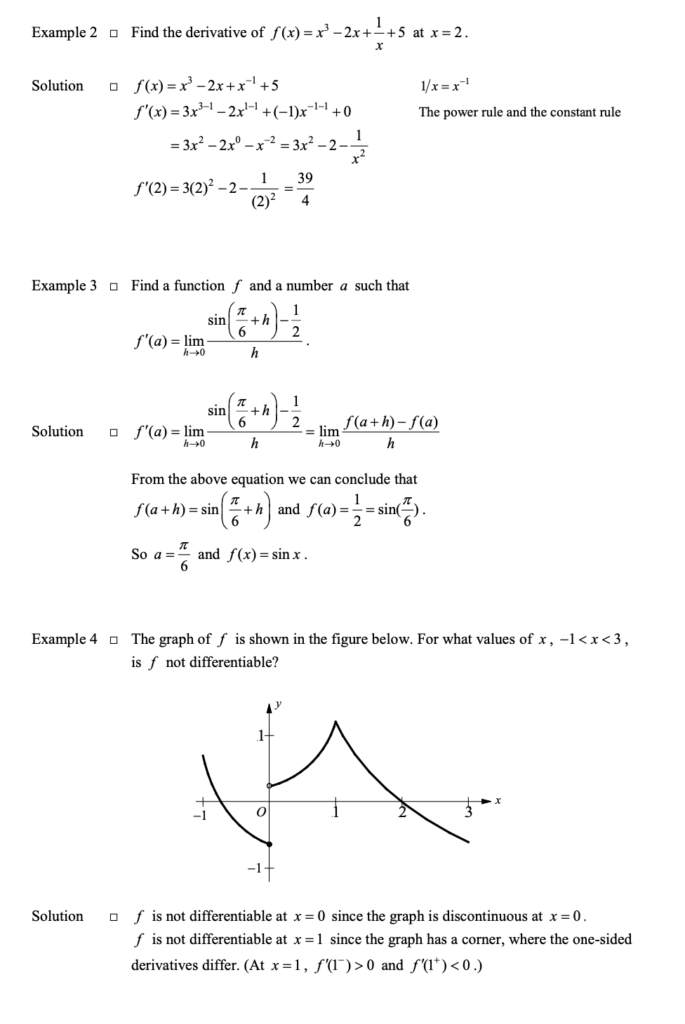 Definition of Derivatives and the Power Rule – RevisionTown