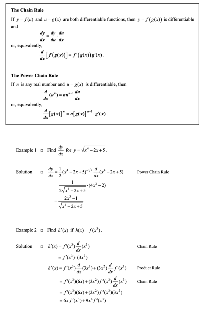 The Chain Rule and the Composite Functions - Top Study Guide | RevisionTown