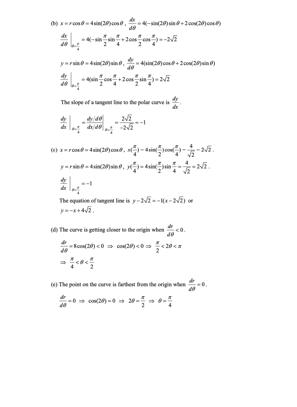 Polar Coordinates and Slopes of Curves - Top Study Guide | RevisionTown