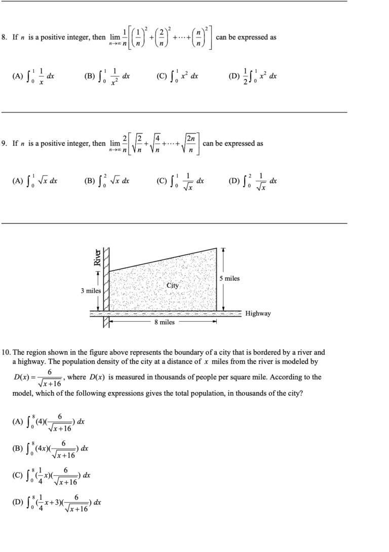 Definite Integrals, Area Under A Curve, And Application | RivisionTown