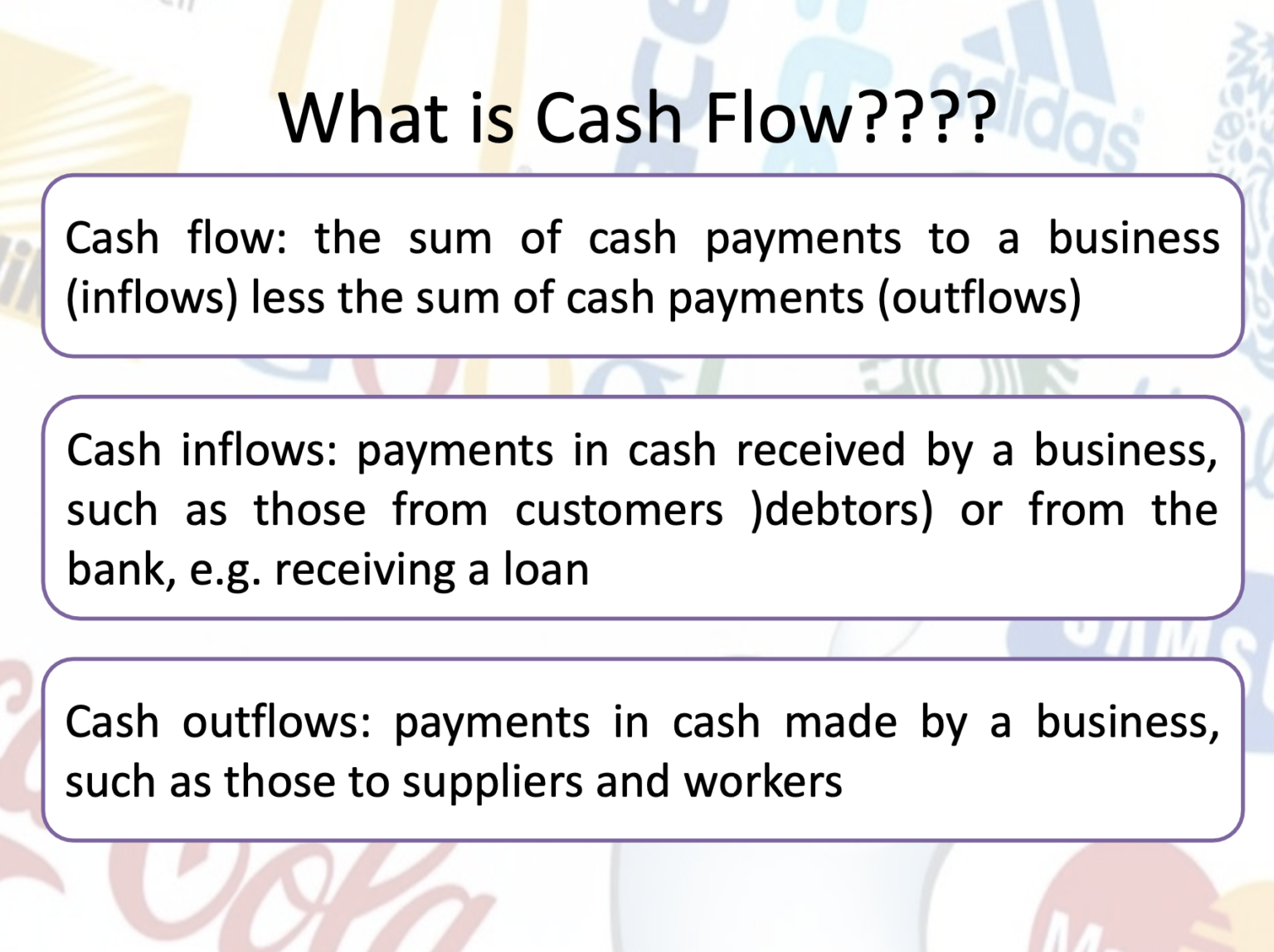 Cash Flow Forecasting Presentation Notes - Top Study Guide | RevisionTown