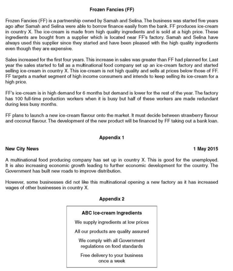 ECR Paper 2 (Business Studies 0450) - Top Study Guide | RevisionTown