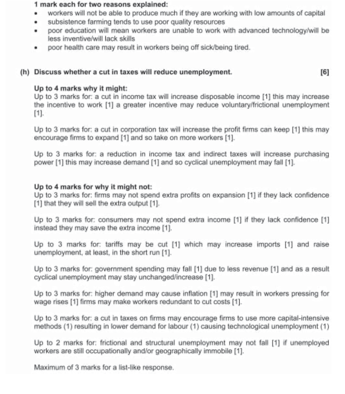 Example Candidate Responses (Economics 0455) – RevisionTown