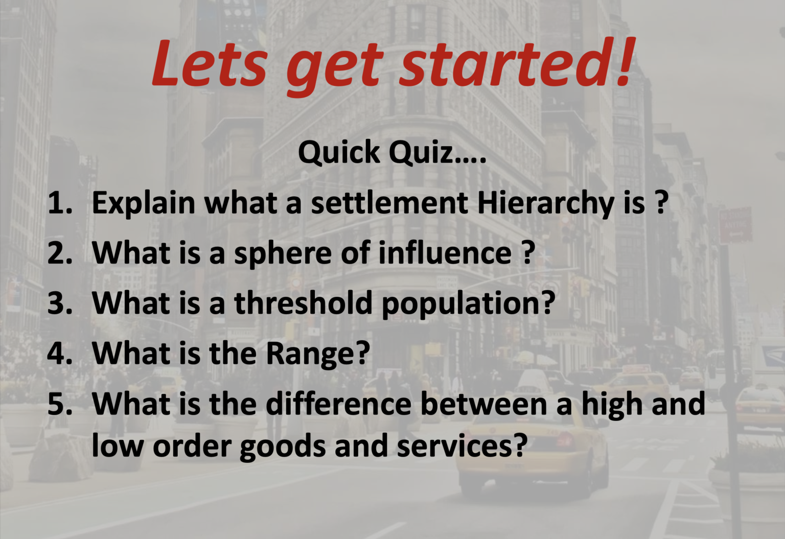 Settlement Geography – IGCSE & IB Notes | RevisionTown – RevisionTown