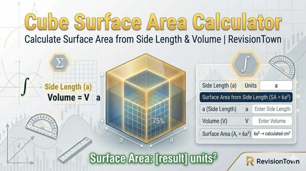 Cube Surface Area Calculator: Calculate Surface Area from Side Length ...