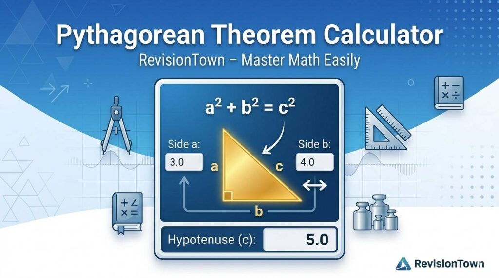 Pythagorean Theorem Calculator – RevisionTown