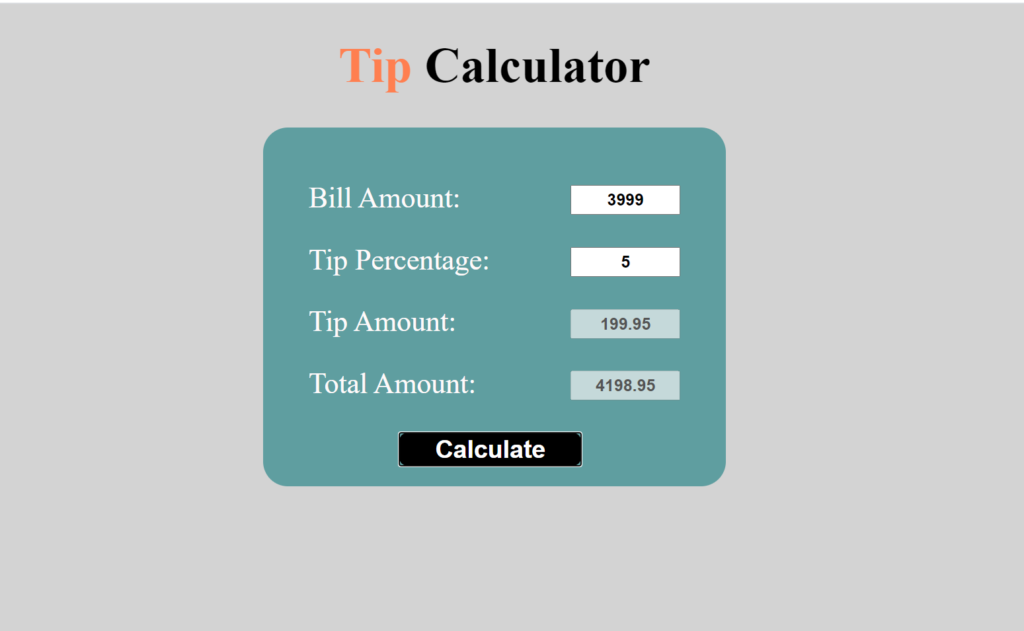 Tip Calculator – Single & Shared Bill Tip Calculator - Top Study Guide ...