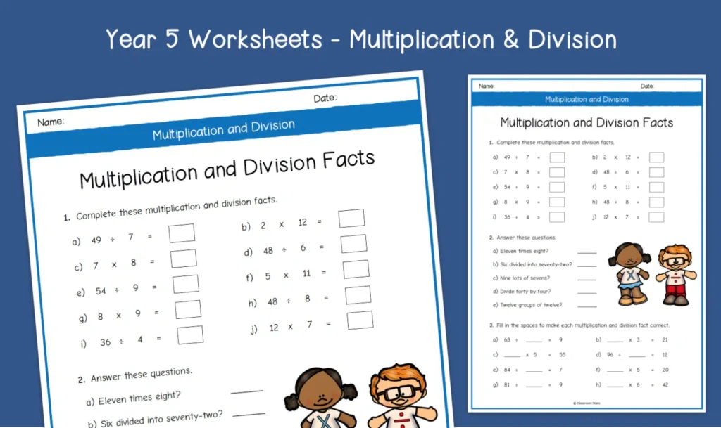 Primary Resources: Maths: Calculations: Multiplication & Division ...