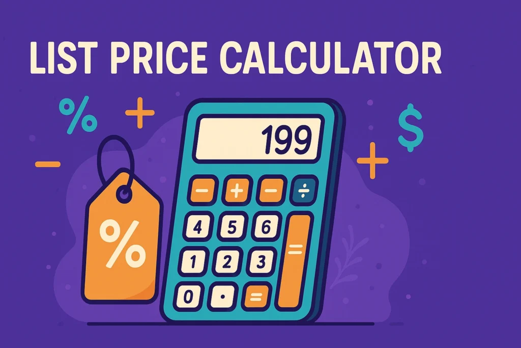 List Price Calculator - Top Study Guide | RevisionTown